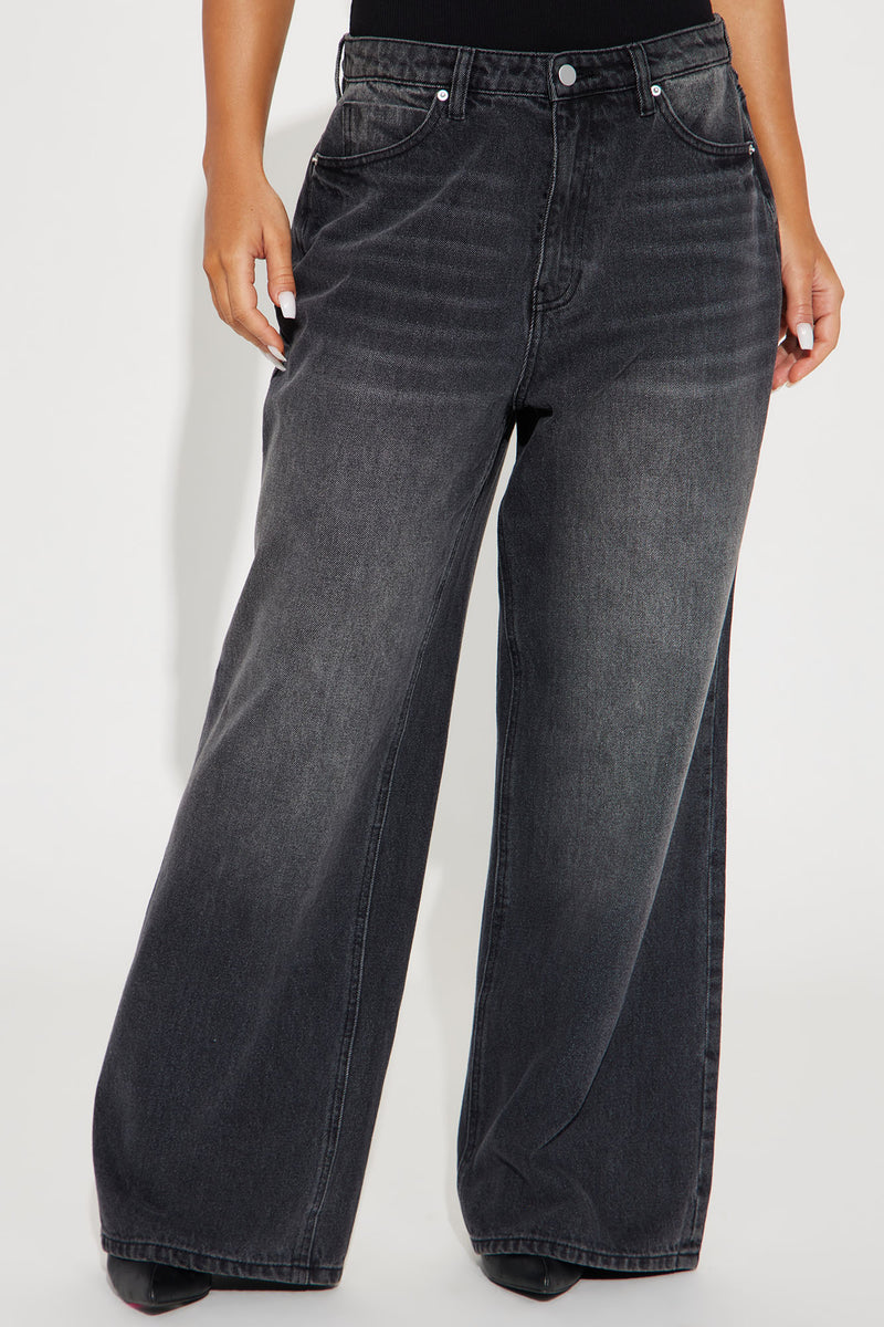 Big Time Low Waist Baggy Jeans - Black Wash | Fashion Nova, Jeans ...