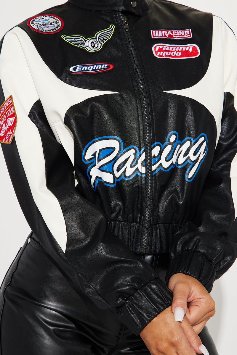Racer Girl Bomber Jacket - Black/combo | Fashion Nova, Jackets & Coats ...
