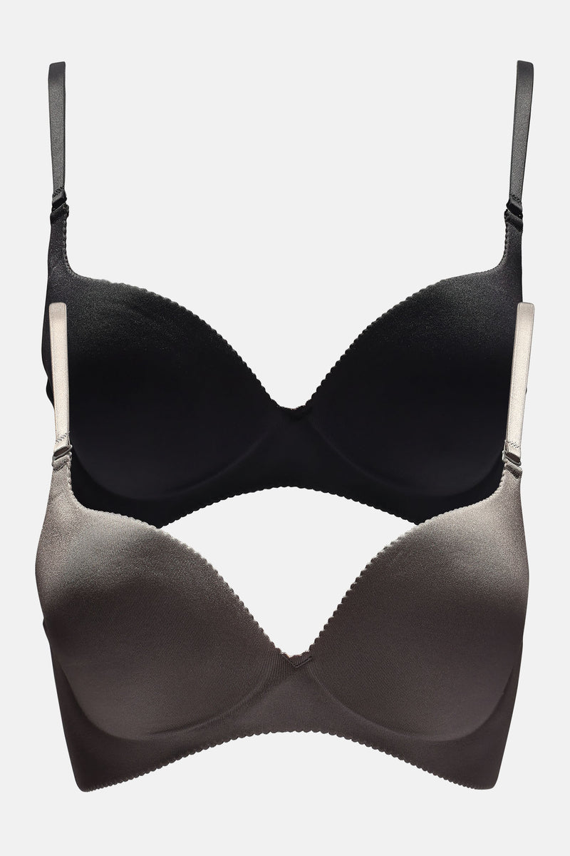 Flirty Feels Lace Push Up 2 Pack Bras - Grey/combo | Fashion Nova, Lingerie & Sleepwear ...