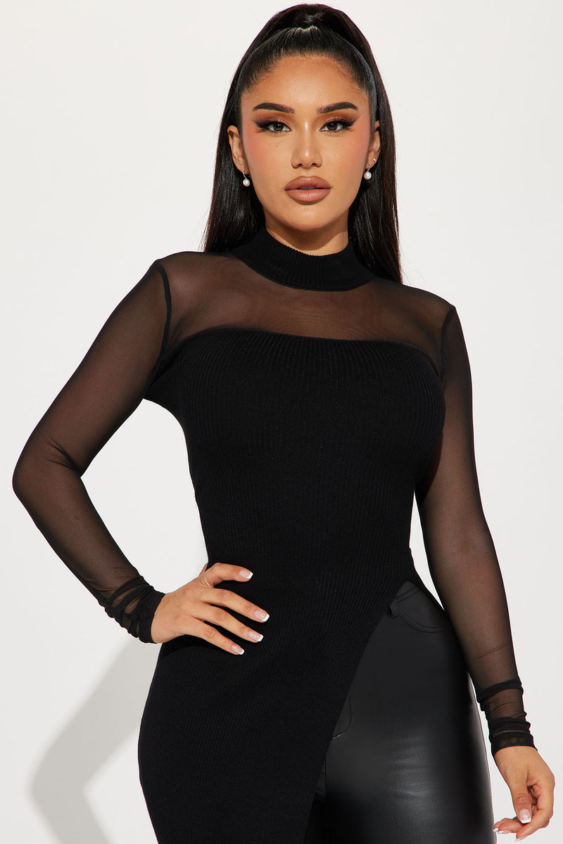 Walkin' The Runway Maxi Sweater - Black | Fashion Nova, Sweaters ...