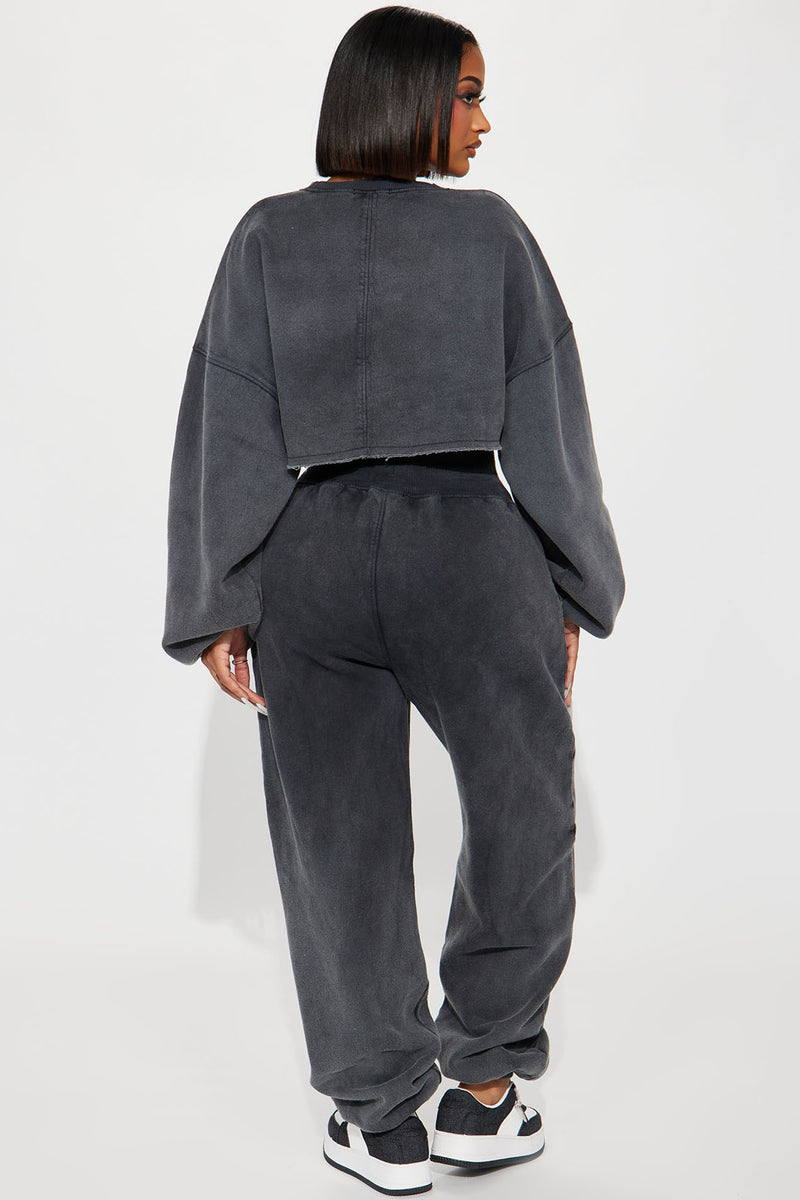 Feeling Good Fleece Jogger Set - Charcoal | Fashion Nova, Matching Sets ...