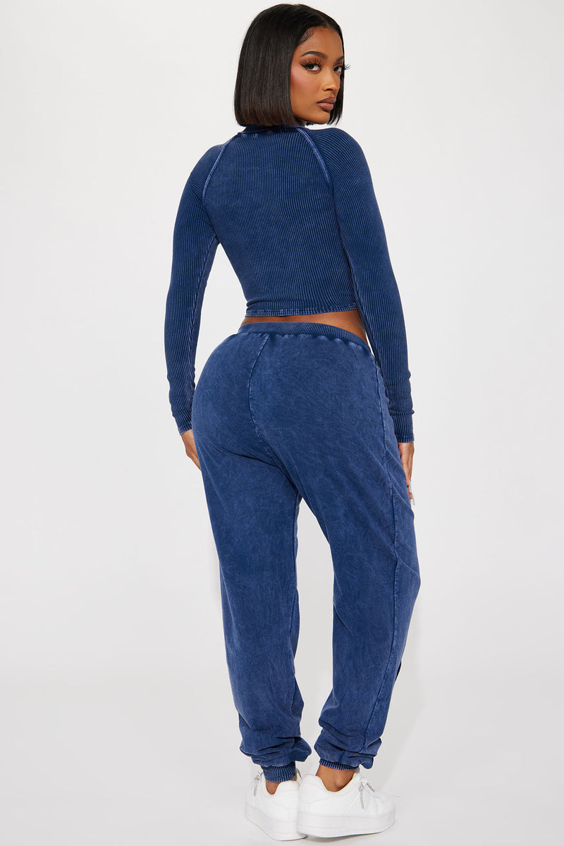 Rachel Mineral Wash Jogger Set - Blue | Fashion Nova, Matching Sets ...