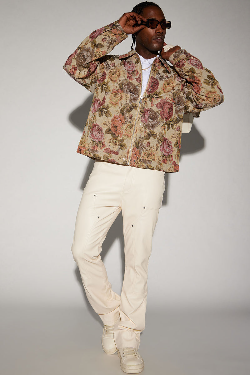 Bellevue Floral Tapestry Work Jacket - Taupe/combo | Fashion Nova, Mens ...
