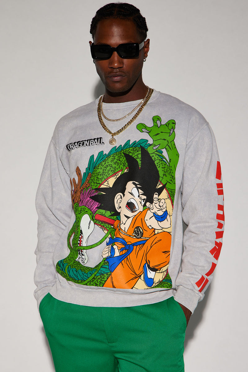 Dragon Ball Crew Neck Sweater - Heather Grey | Fashion Nova, Mens ...