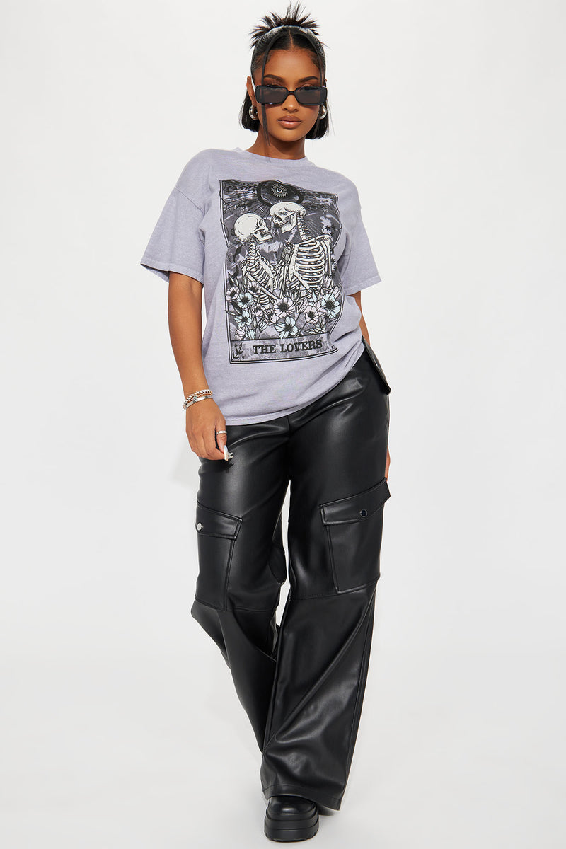The Lovers Card Graphic Tee - Grey | Fashion Nova, Screens Tops and ...