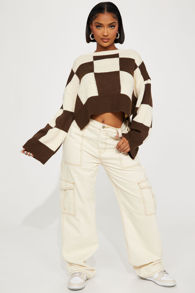 Worst Behavior Sweater - Brown/combo | Fashion Nova, Sweaters | Fashion ...