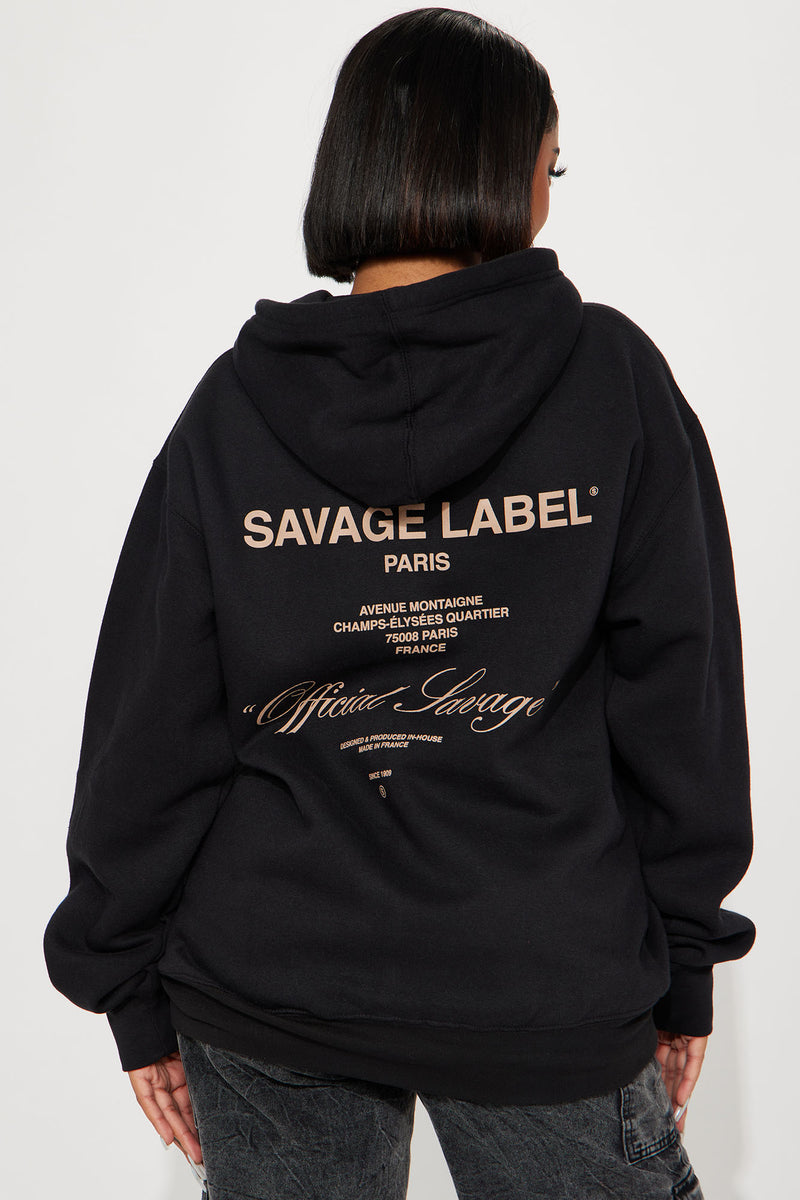 Savage Label Hoodie - Black | Fashion Nova, Screens Tops and Bottoms ...
