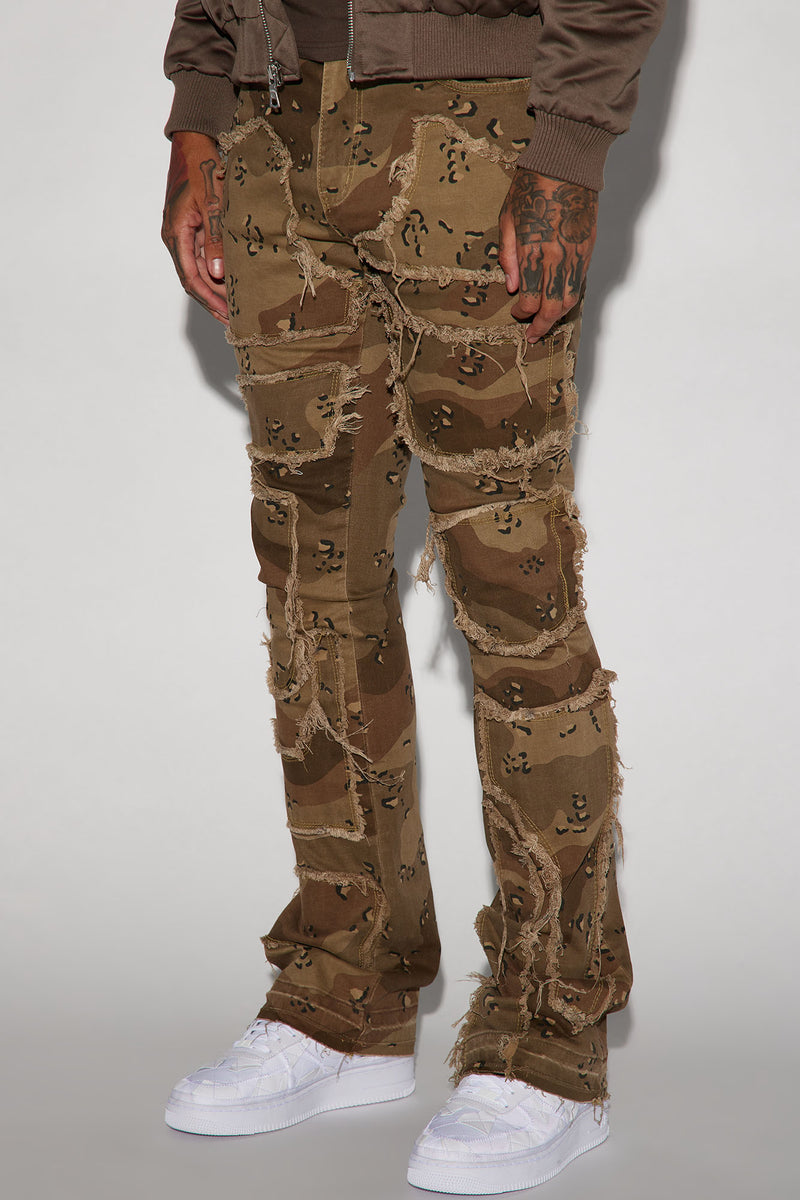Patch It Up Stacked Skinny Flare Pants - Camouflage | Fashion Nova ...
