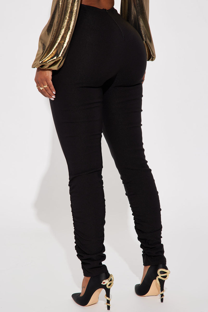 Aliana Stacked Pant - Black | Fashion Nova, Pants | Fashion Nova