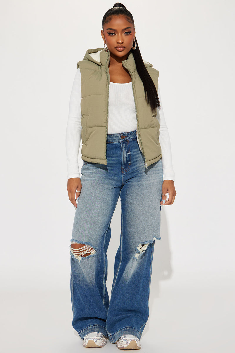 Airport Stops Puffer Vest - Sage | Fashion Nova, Jackets & Coats ...