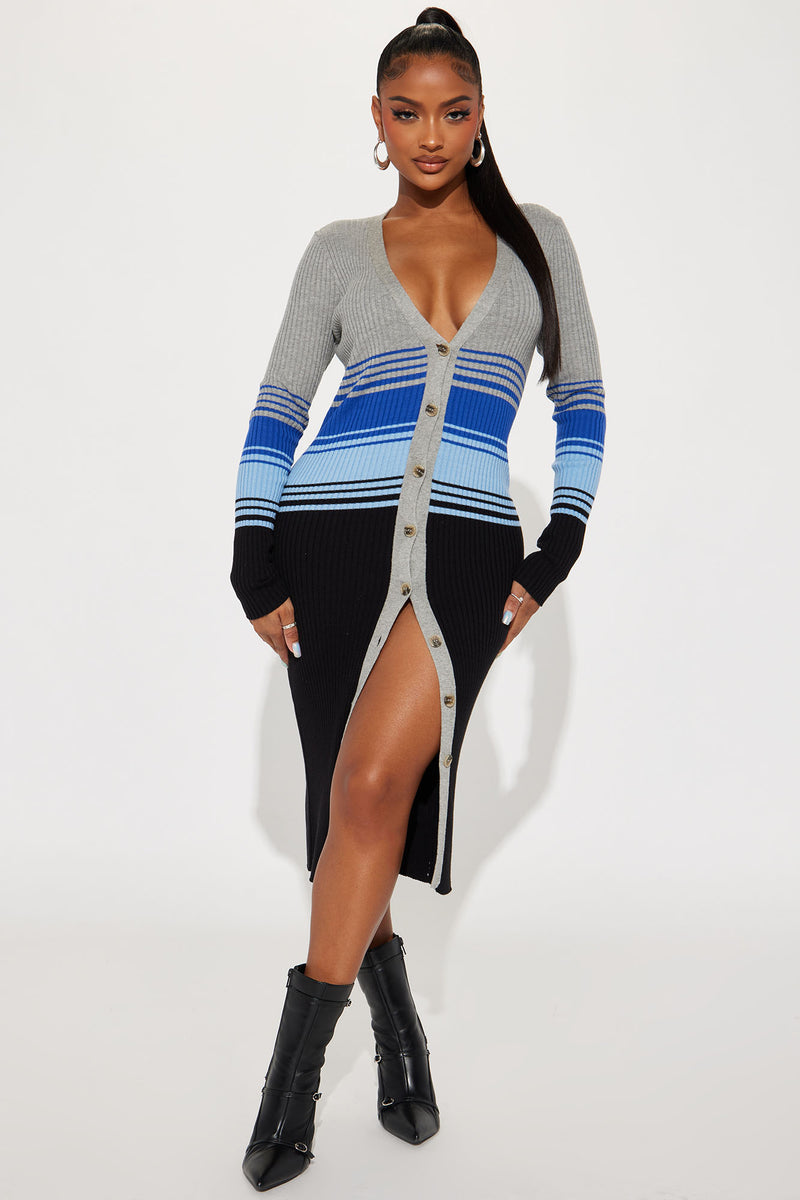 Braya Striped Cardigan - Blue/combo | Fashion Nova, Sweaters | Fashion Nova