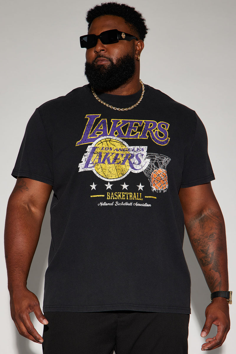 Lakers Step Back Short Sleeve Tee - Black | Fashion Nova, Mens Graphic ...
