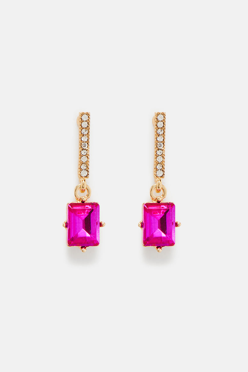 Known To Me Earrings - Gold/Fuchsia | Fashion Nova, Jewelry | Fashion Nova