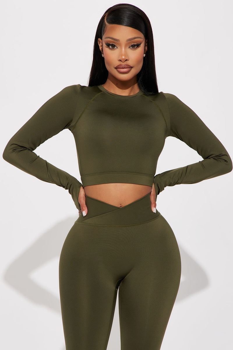 Hard Work Elevate Active Top - Olive | Fashion Nova, Nova Sport ...