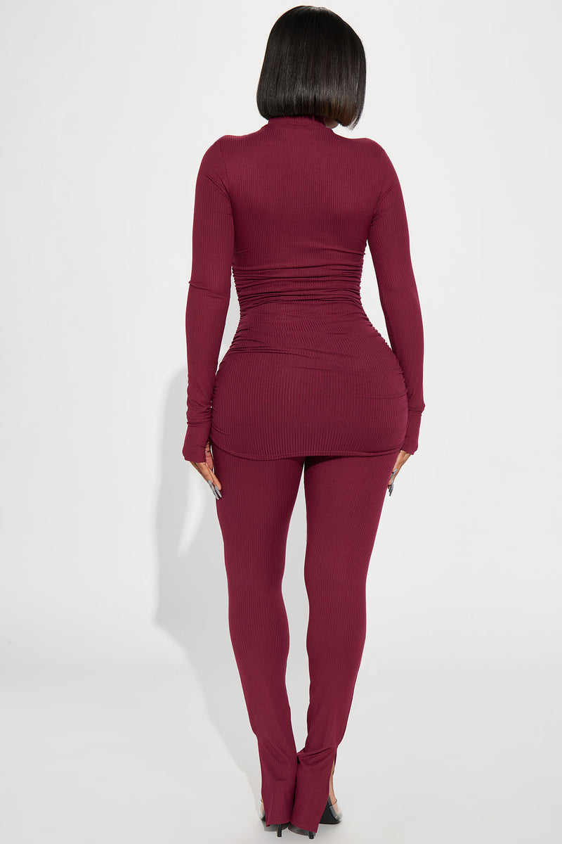 Deep Love Legging Set - Burgundy | Fashion Nova, Matching Sets ...