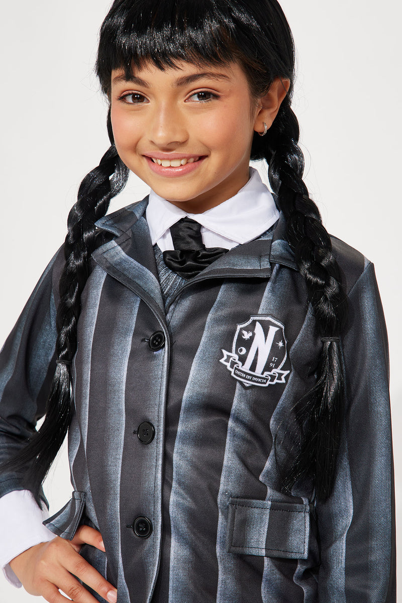 Mini Wednesday Addams Nevermore Academy 4 Piece Costume - Black ...