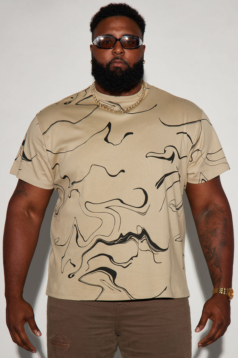 Boujee Marble Short Sleeve Tee - Taupe/combo | Fashion Nova, Mens Tees ...