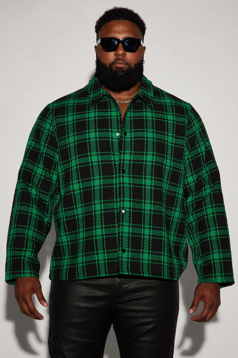 Fitch Tweed Plaid Shacket - Green/combo | Fashion Nova, Mens Jackets ...