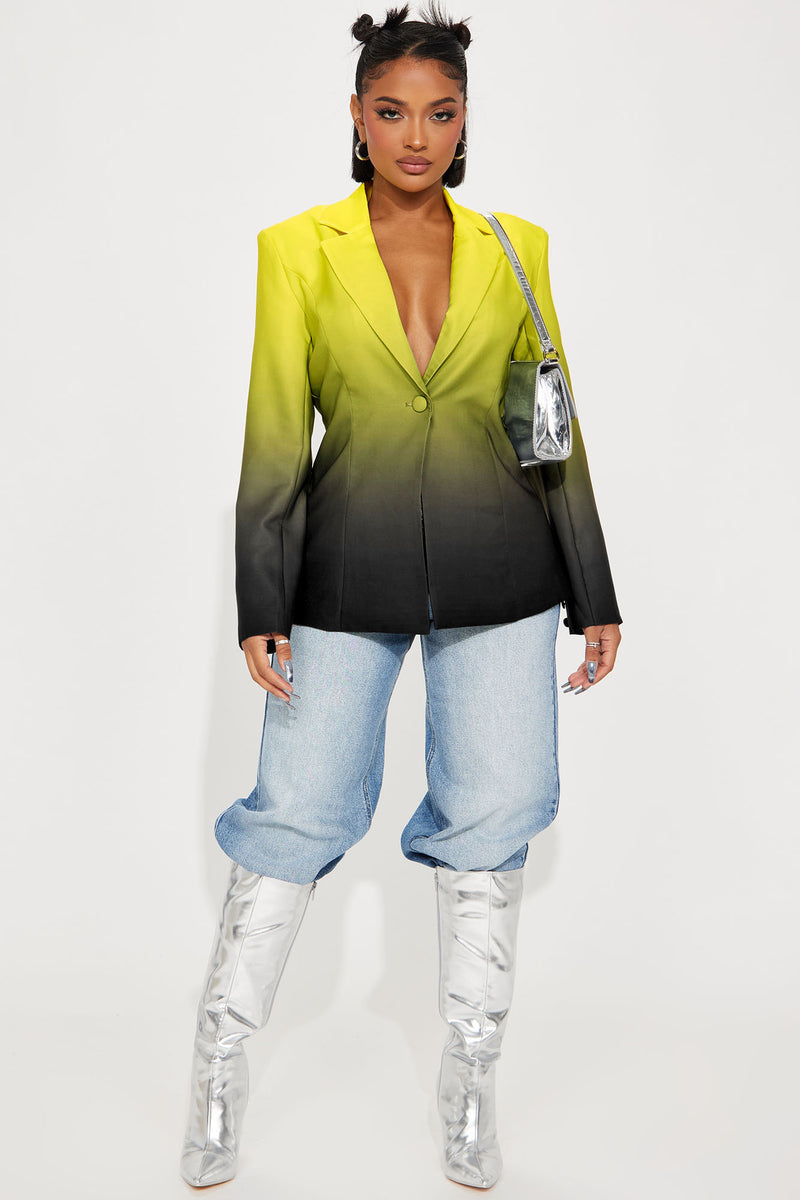 Eliza Ombre Blazer - Chartreuse | Fashion Nova, Jackets & Coats ...