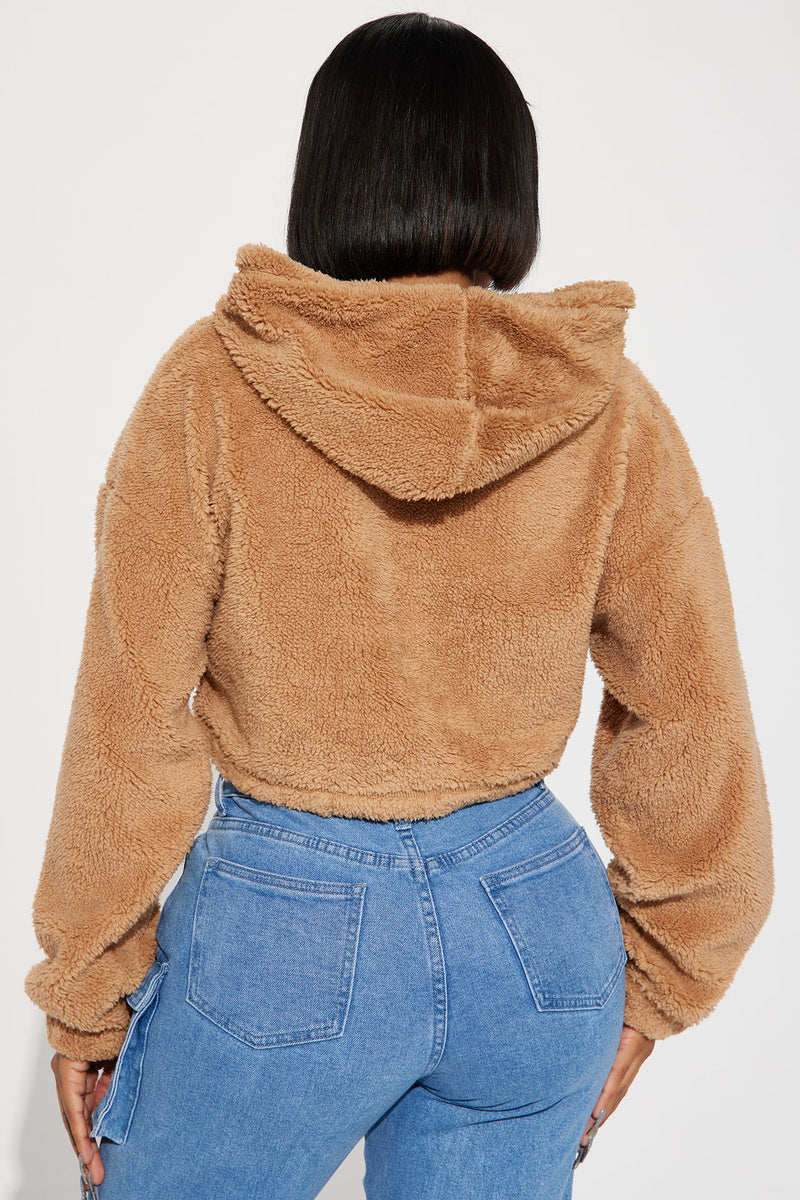Amber Cropped Sherpa Lounge Jacket - Camel | Fashion Nova, Lounge ...