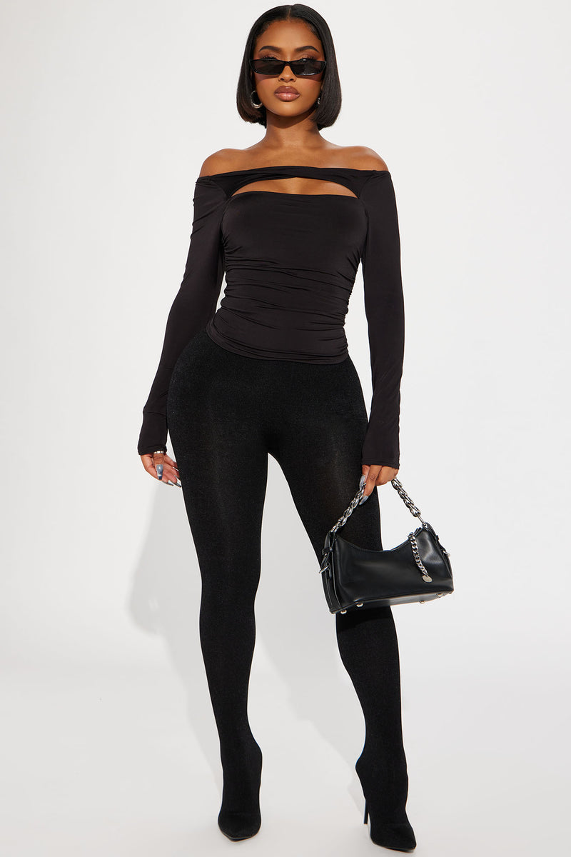 No Promises Long Sleeve Top Black Fashion Nova Knit Tops Fashion
