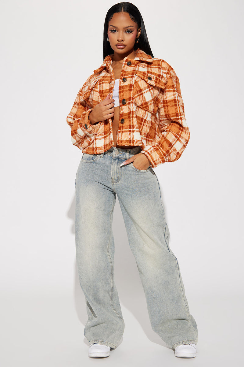 Put The Time In Shacket - Orange | Fashion Nova, Outerwear | Fashion Nova