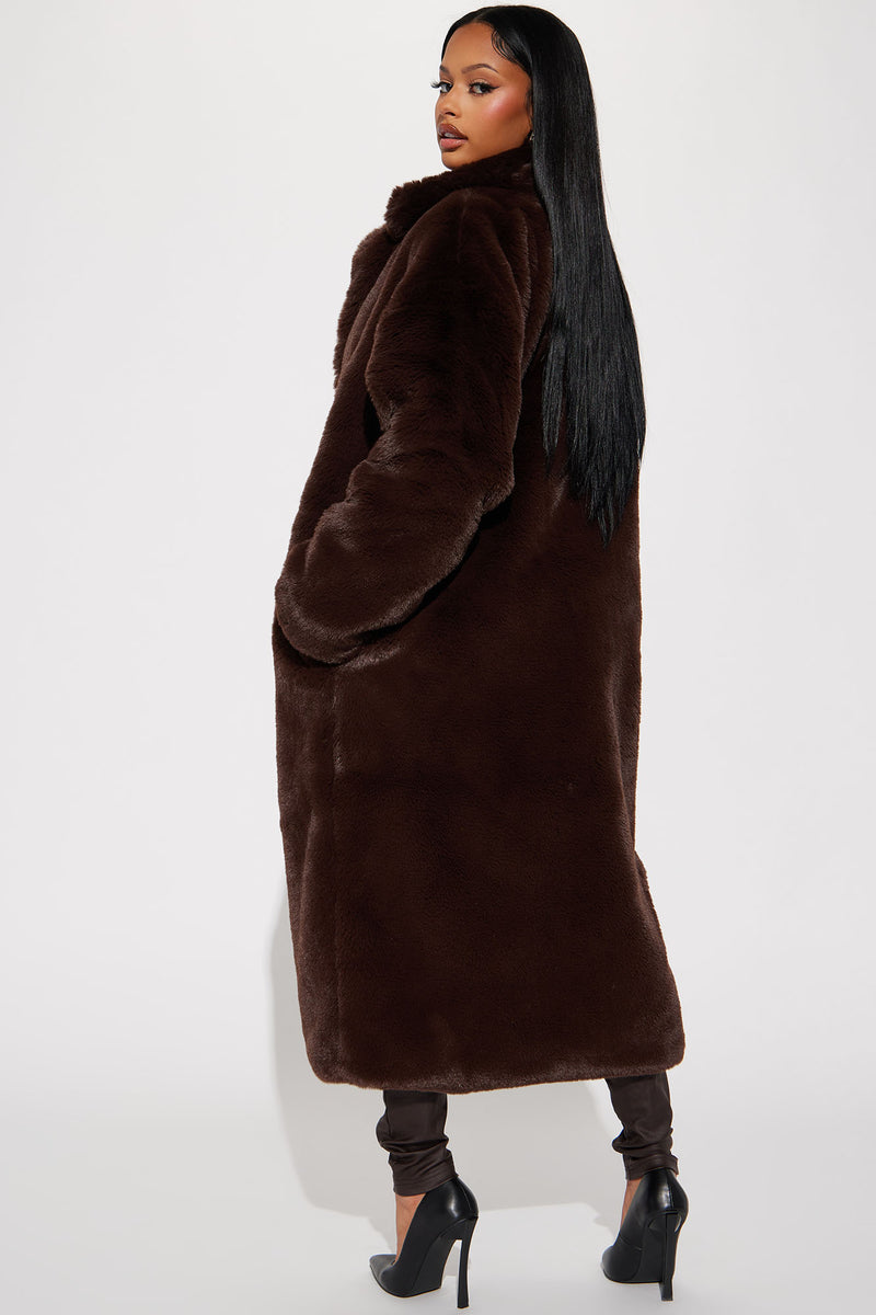 Night Of Fun Faux Fur Coat - Chocolate | Fashion Nova, Jackets & Coats ...