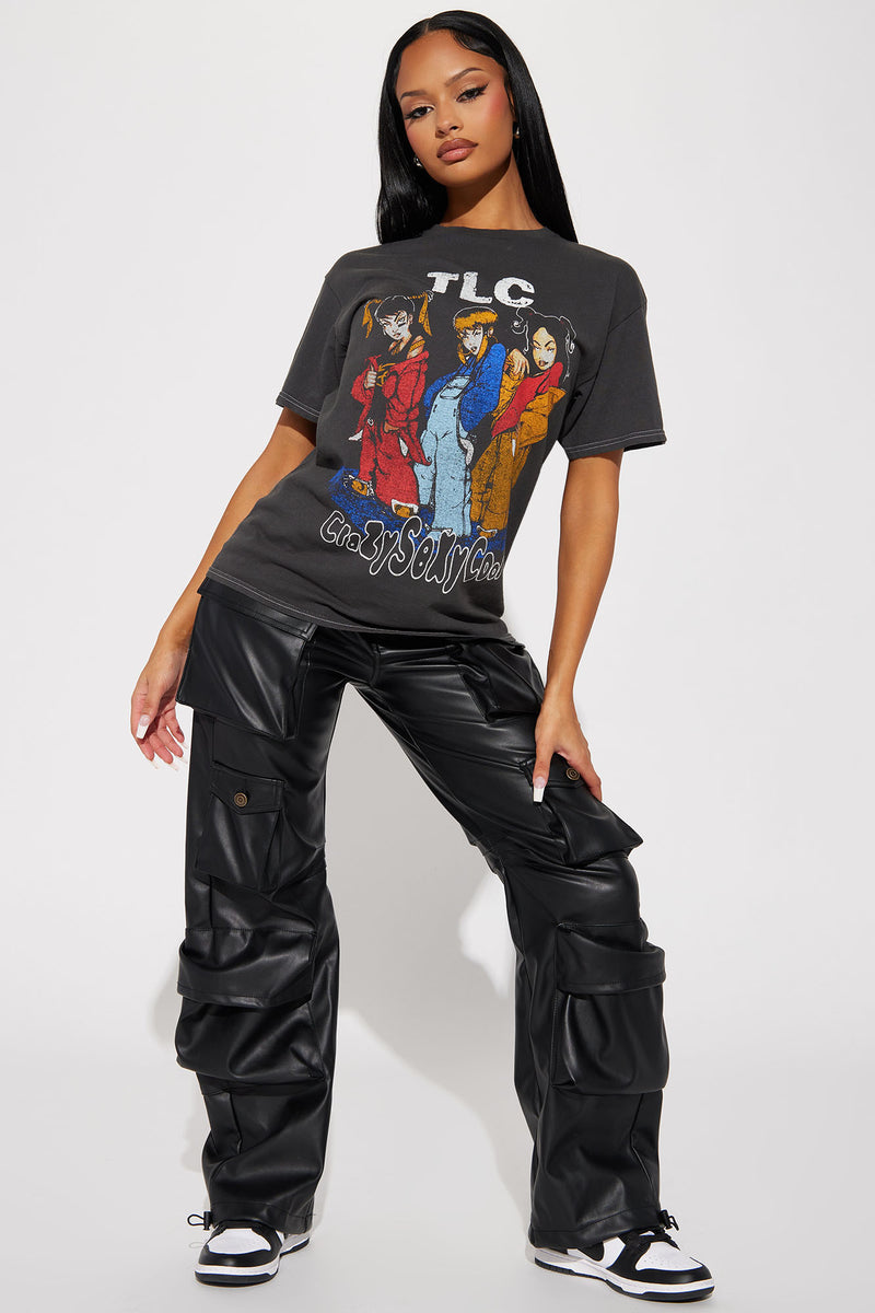 TLC Cartoon Graphic Tee - Charcoal | Fashion Nova, Screens Tops and ...