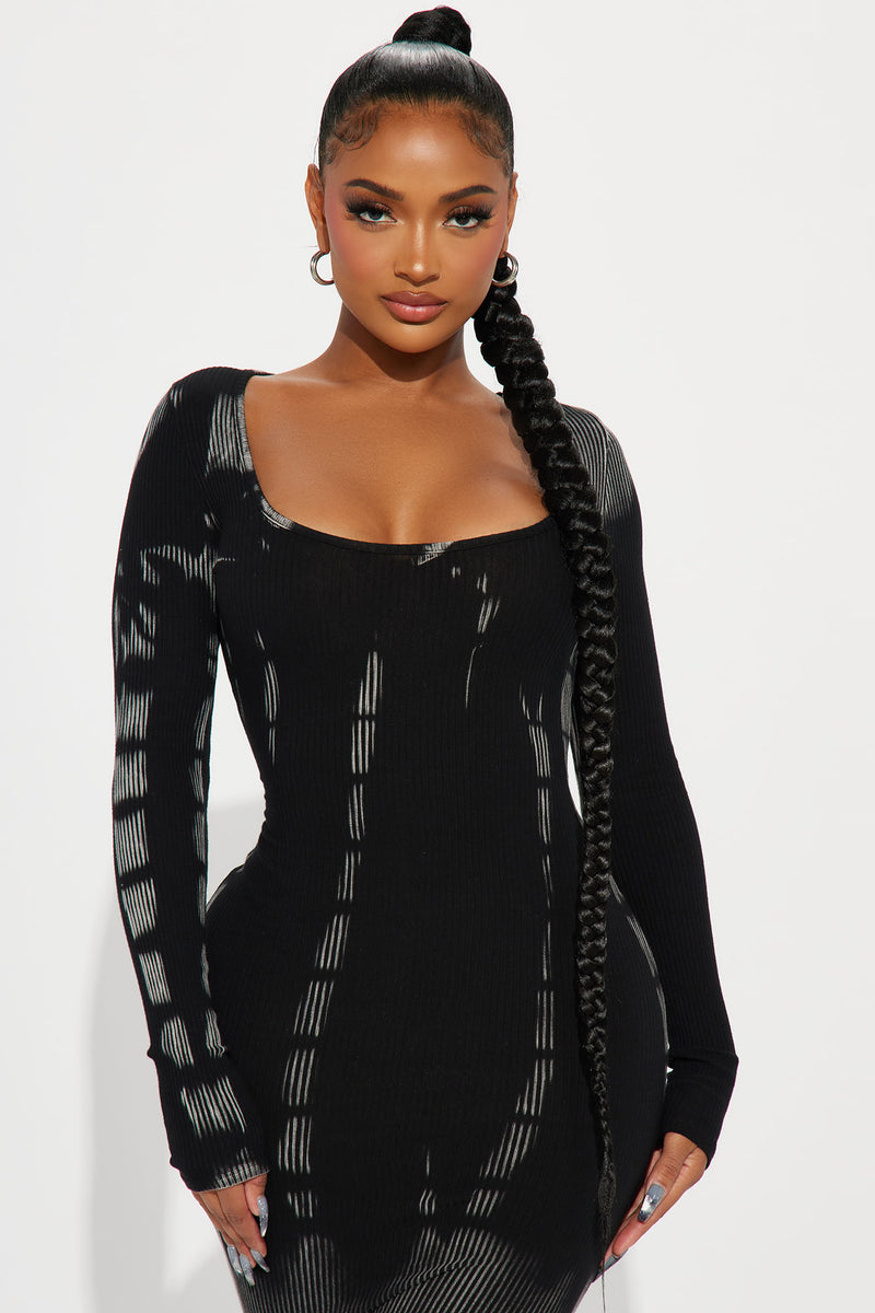 Rough Riding Ribbed Maxi Dress Black Combo Fashion Nova Dresses