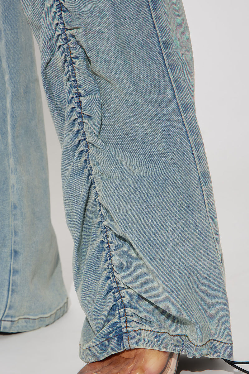 No Distractions Ruched Tinted Jeans - Light Wash | Fashion Nova, Jeans ...