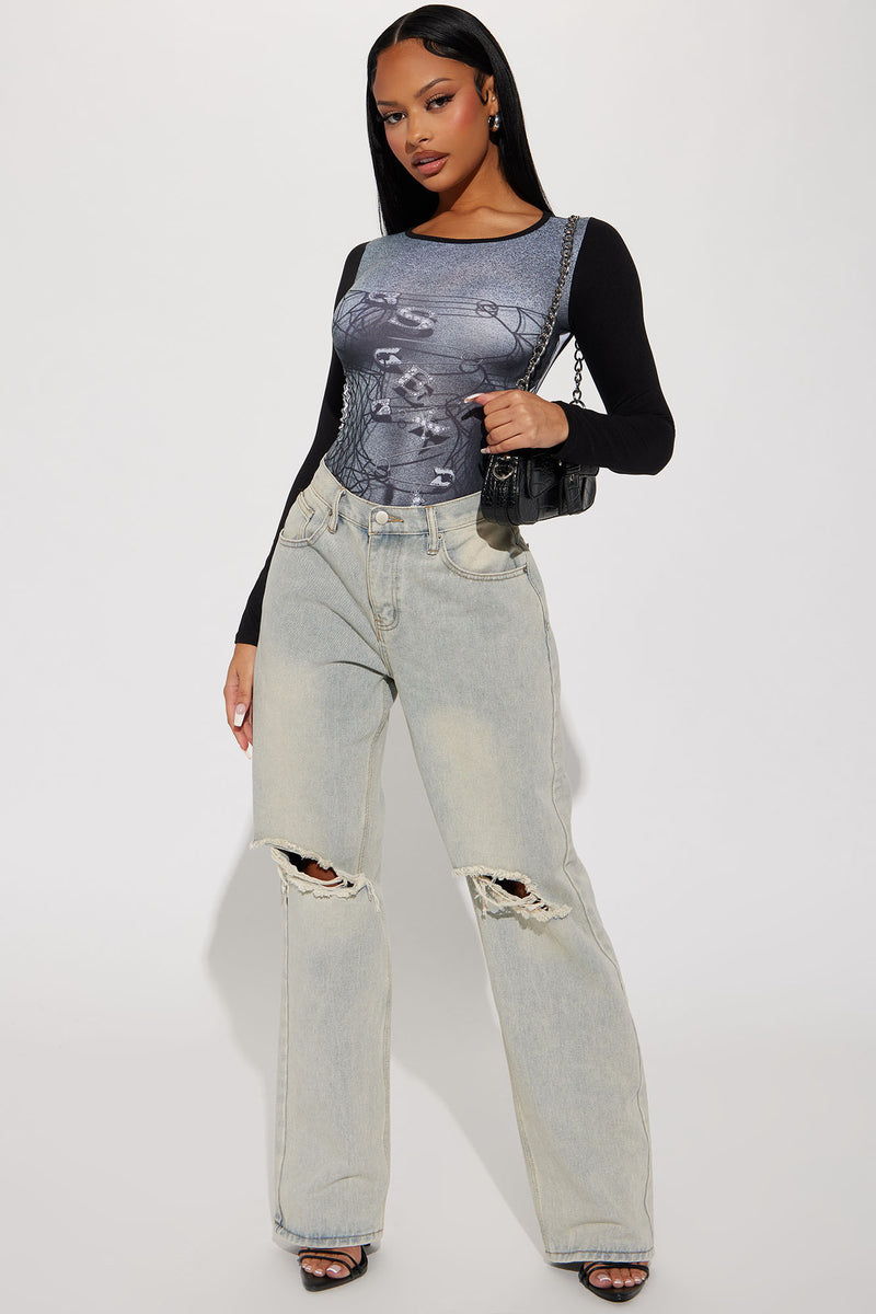 Sexy Thing Bodysuit - Black/combo | Fashion Nova, Bodysuits | Fashion Nova