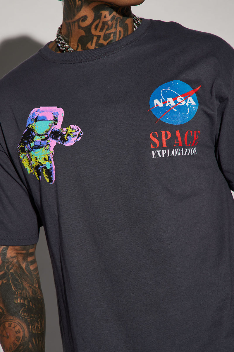 NASA Space Exploration Short Sleeve Tee - Charcoal | Fashion Nova, Mens ...