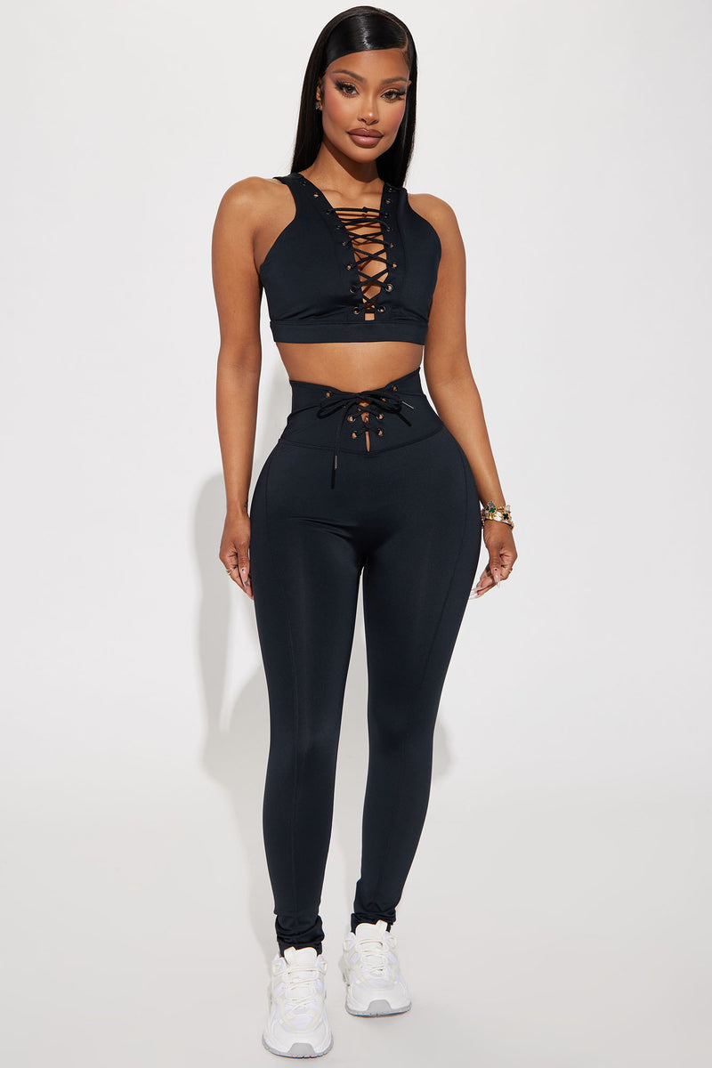 Hard Work Elevate Lace Up Active Legging - Black | Fashion Nova, Nova ...