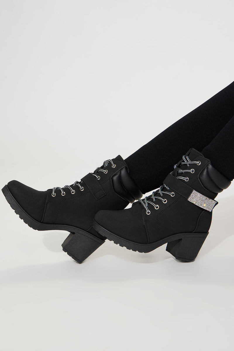 Mini PU Buckle Heeled Boots - Black | Fashion Nova, Kids Shoes ...