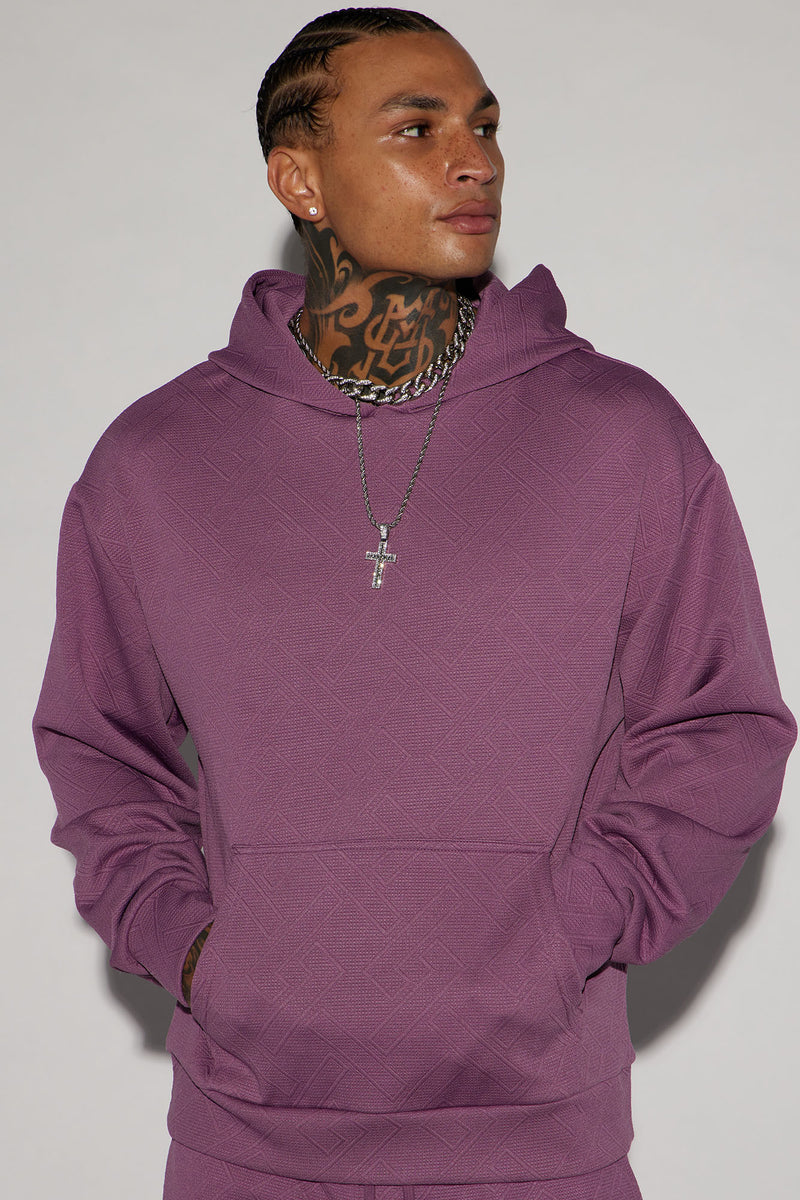 Textured Lines Hoodie - Purple | Fashion Nova, Mens Fleece Tops ...