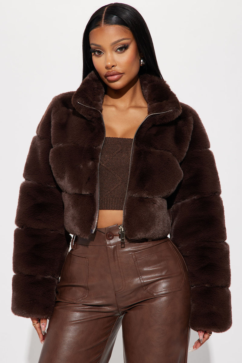 Ella Faux Fur Jacket - Brown | Fashion Nova, Jackets & Coats | Fashion Nova