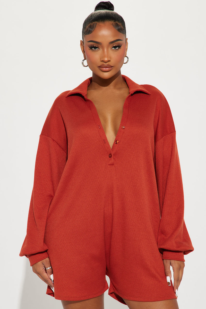 Figure It Out Romper - Rust | Fashion Nova, Rompers | Fashion Nova