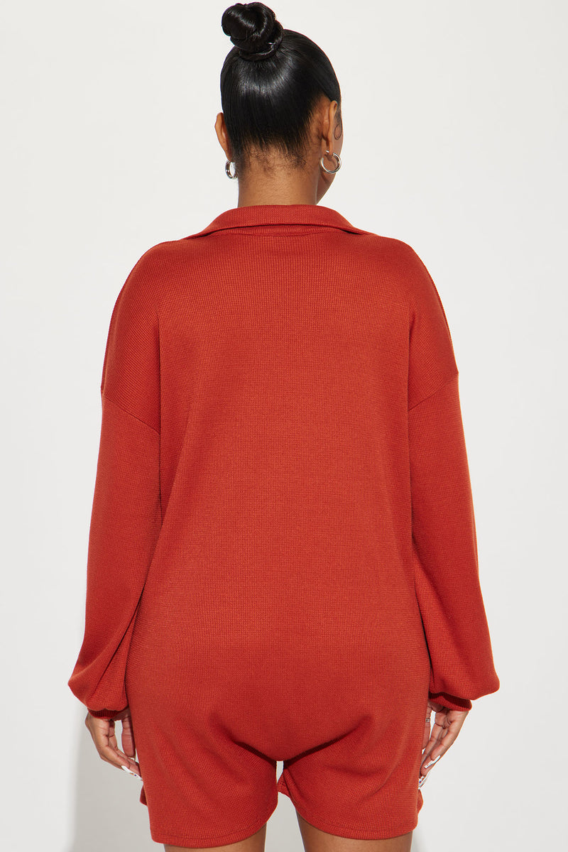 Figure It Out Romper - Rust | Fashion Nova, Rompers | Fashion Nova