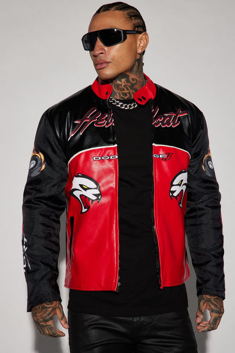 Hellcat Ballistic Moto Jacket - Black/Red | Fashion Nova, Mens Jackets ...