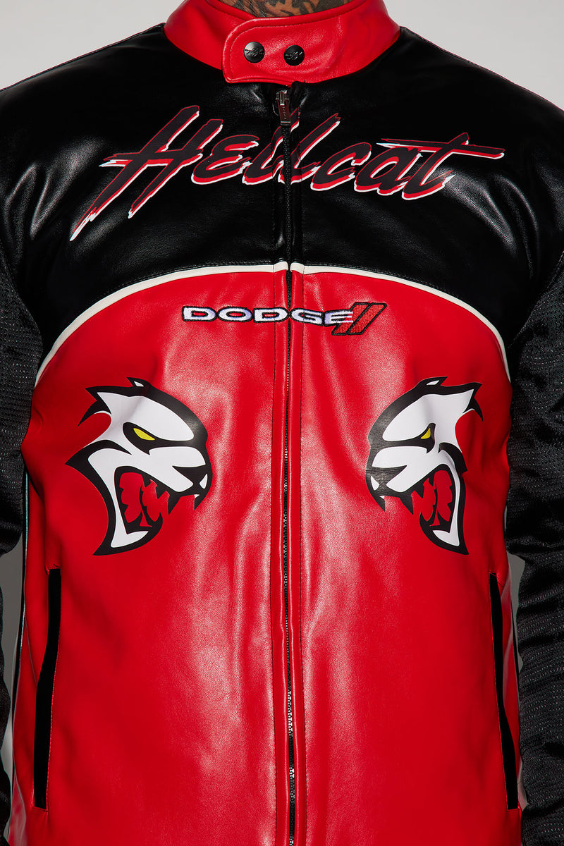 Hellcat Ballistic Moto Jacket - Black/Red | Fashion Nova, Mens Jackets ...