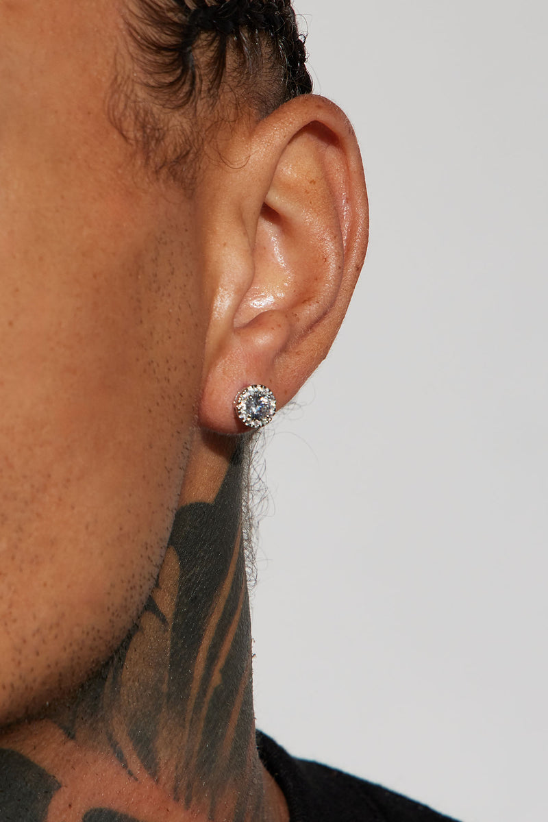 8mm Round Solitaire Cubic Zirconia Earring Set - Silver | Fashion Nova ...