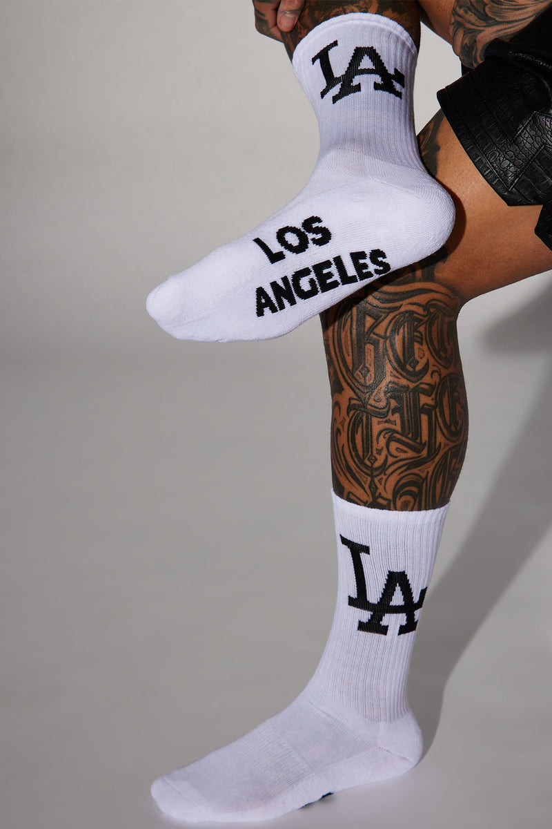 LA All Day Socks - White | Fashion Nova, Mens Accessories | Fashion Nova