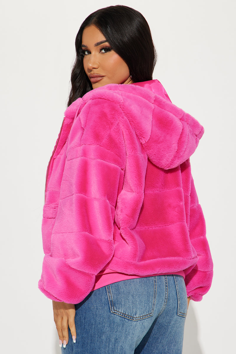 So Delighted Faux Fur Puffer Jacket - Pink | Fashion Nova, Jackets ...