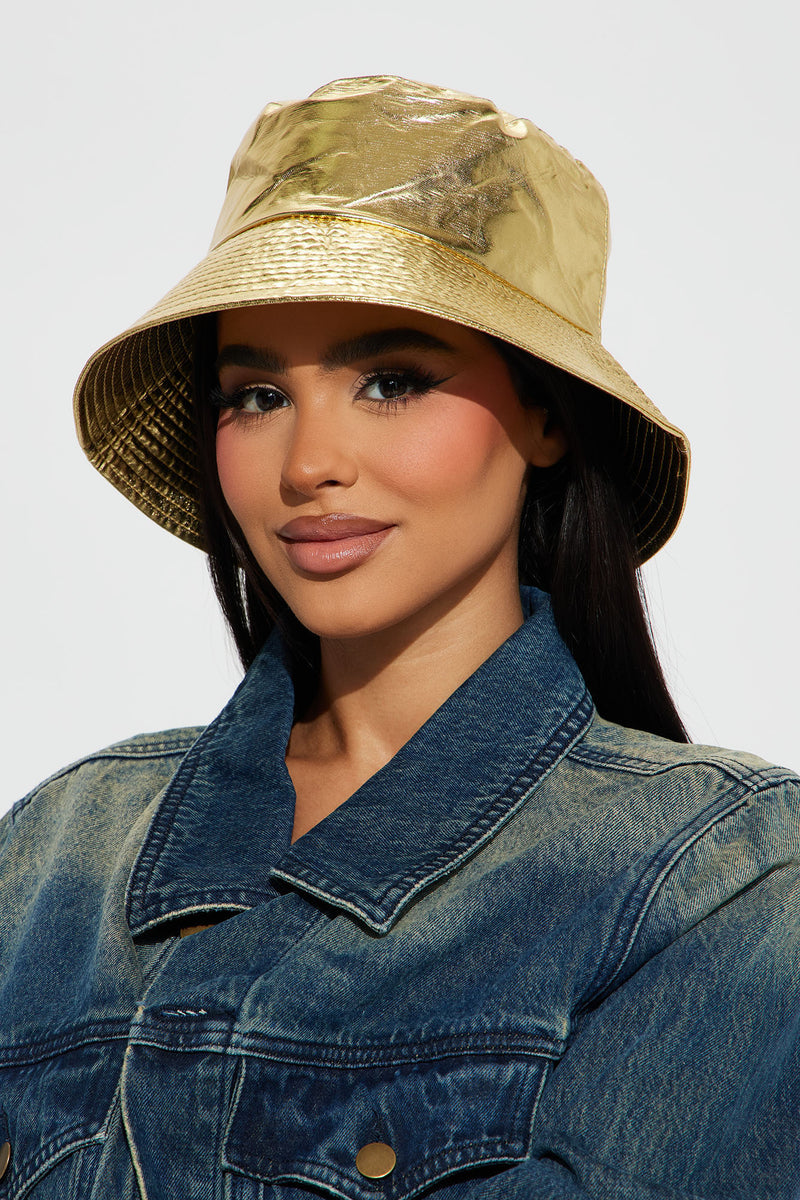 Livin It Up Bucket Hat - Gold | Fashion Nova, Accessories | Fashion Nova