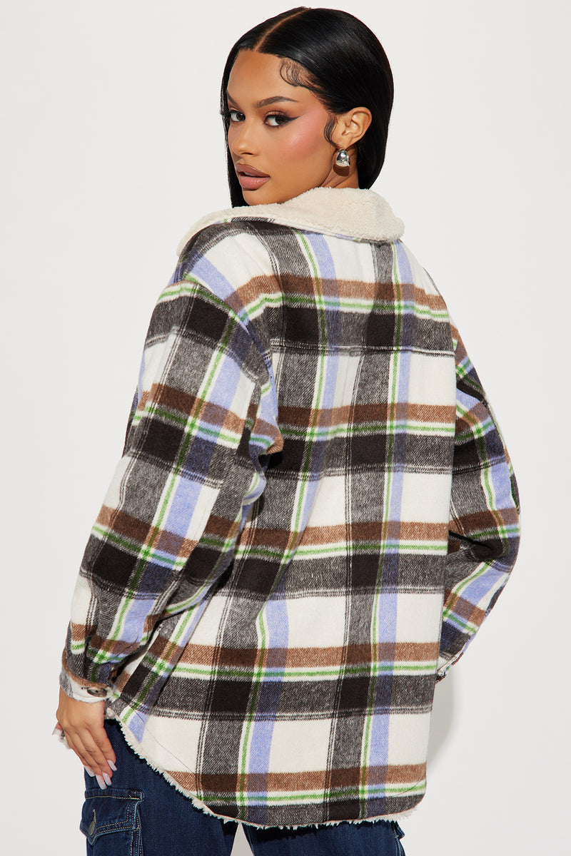 Down The Line Plaid Shacket - Purple/combo | Fashion Nova, Jackets ...