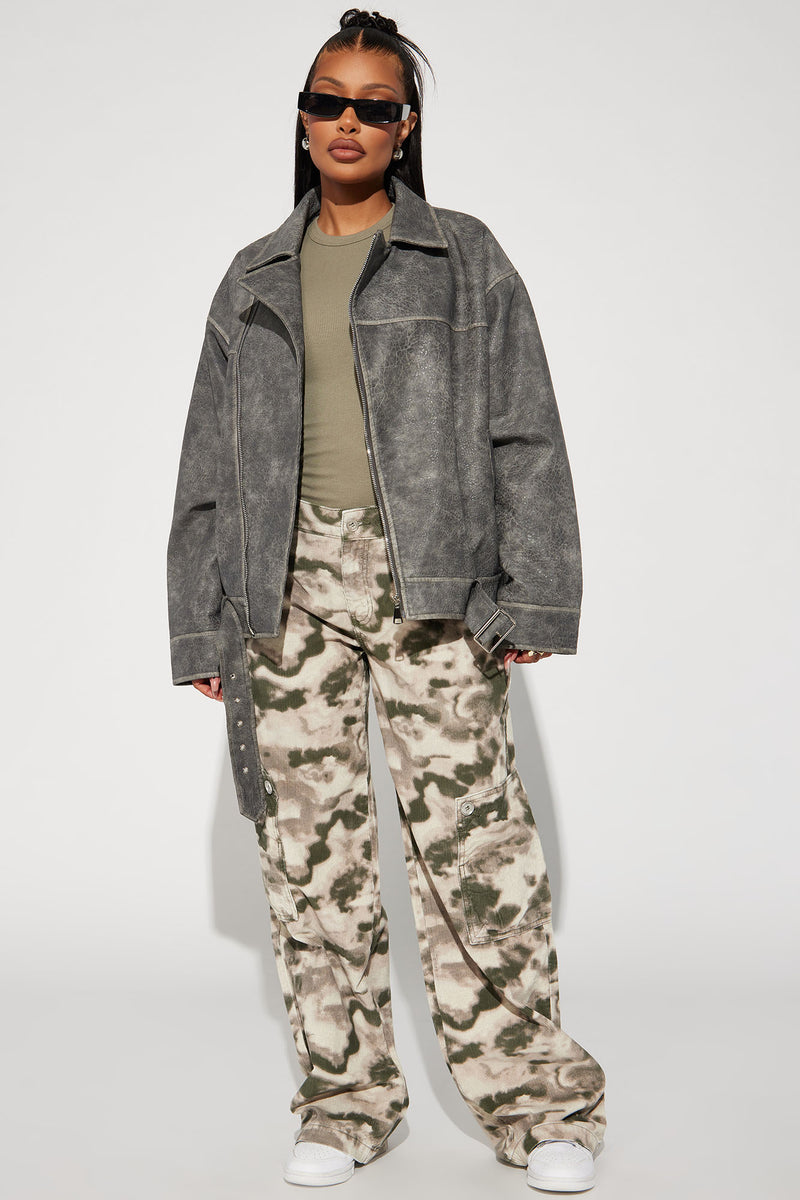 Ava Washed Faux Leather Moto Jacket - Grey | Fashion Nova, Jackets ...