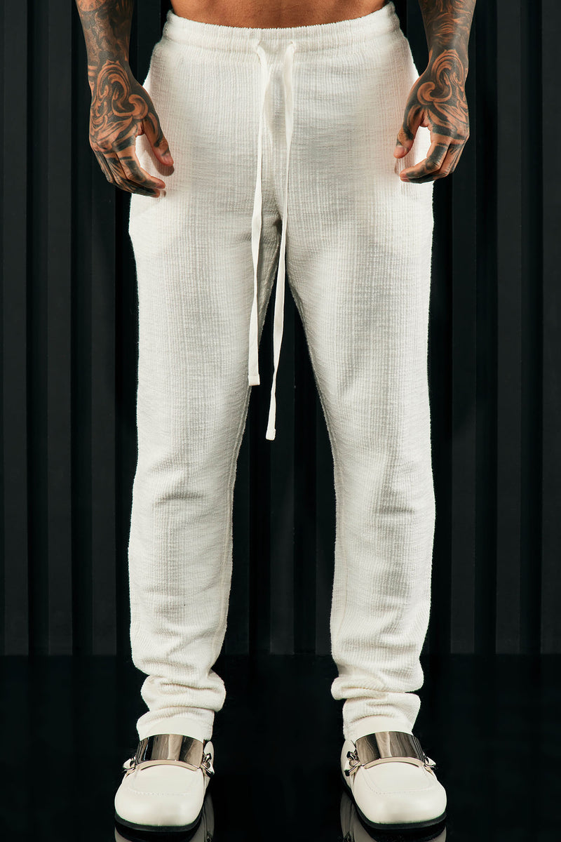Dean Textured Slim Pants - White | Fashion Nova, Mens Pants | Fashion Nova