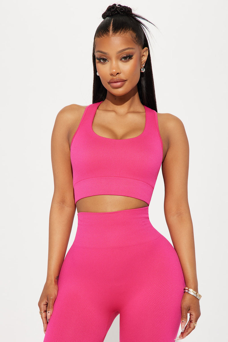The Rise Seamless Sports Bra - Fuchsia | Fashion Nova, Nova Sport ...