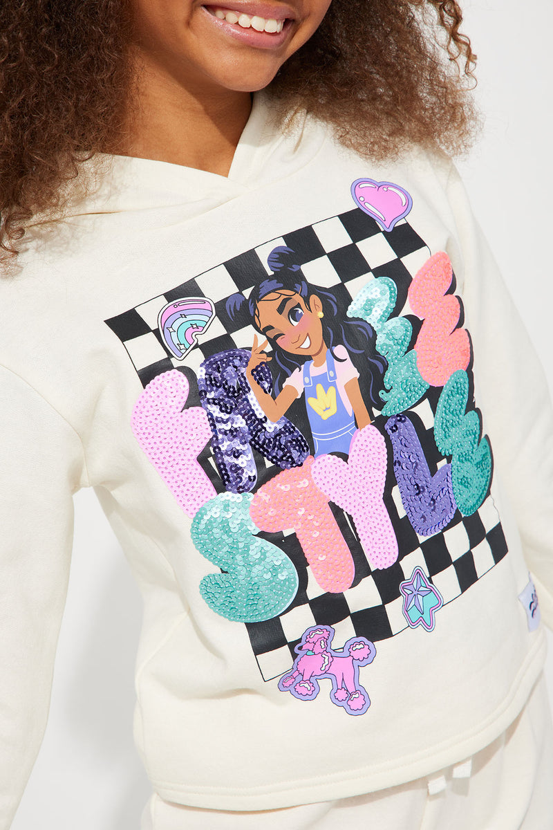 Mini Lay Lay Freestyle Fleece Jogger Set - Ivory | Fashion Nova, Kids ...