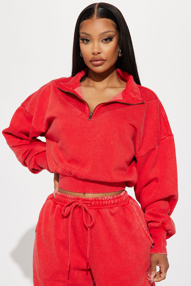 Rested Lounge Pullover - Red | Fashion Nova, Lounge | Fashion Nova